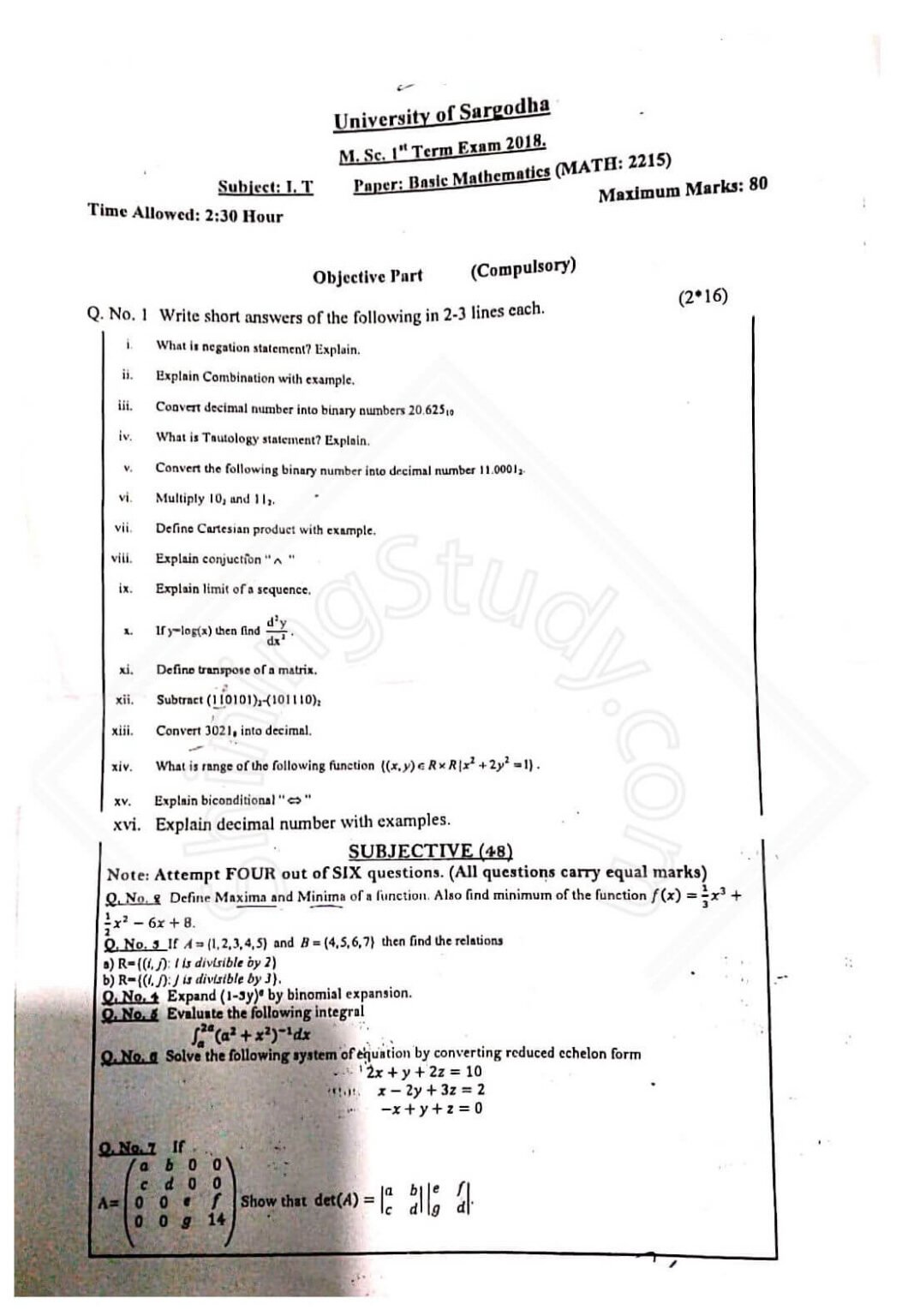 Basic Maths - Shining Study